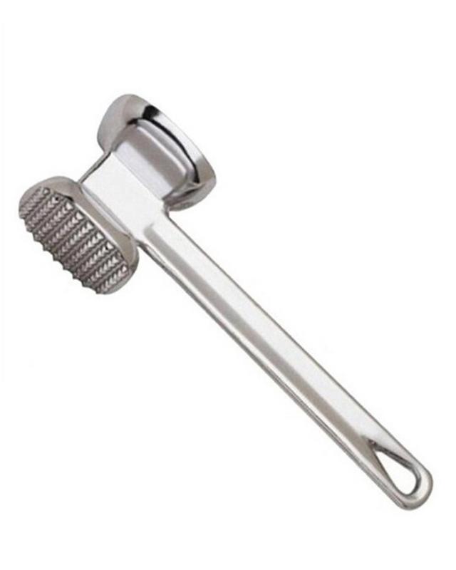 Barbeque Meat Tenderizer Meat Hammer Tenderizer - Silver Stainless ...