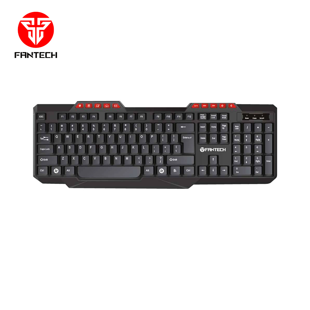 FANTECH GO K211 Smooth Typing Keyboard 104 Keys Spill Resistant ...
