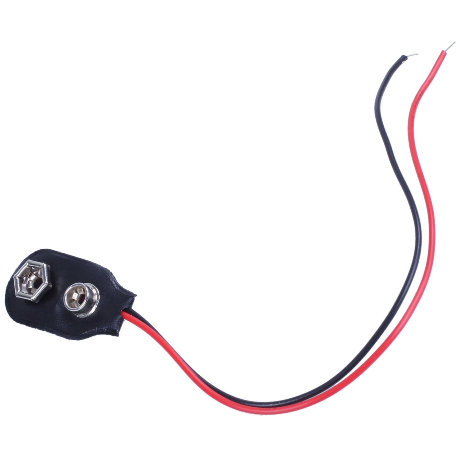 2pcs 15cm Wire Cable 9V 9 Volt Battery Clip Connector I Type | Daraz.lk