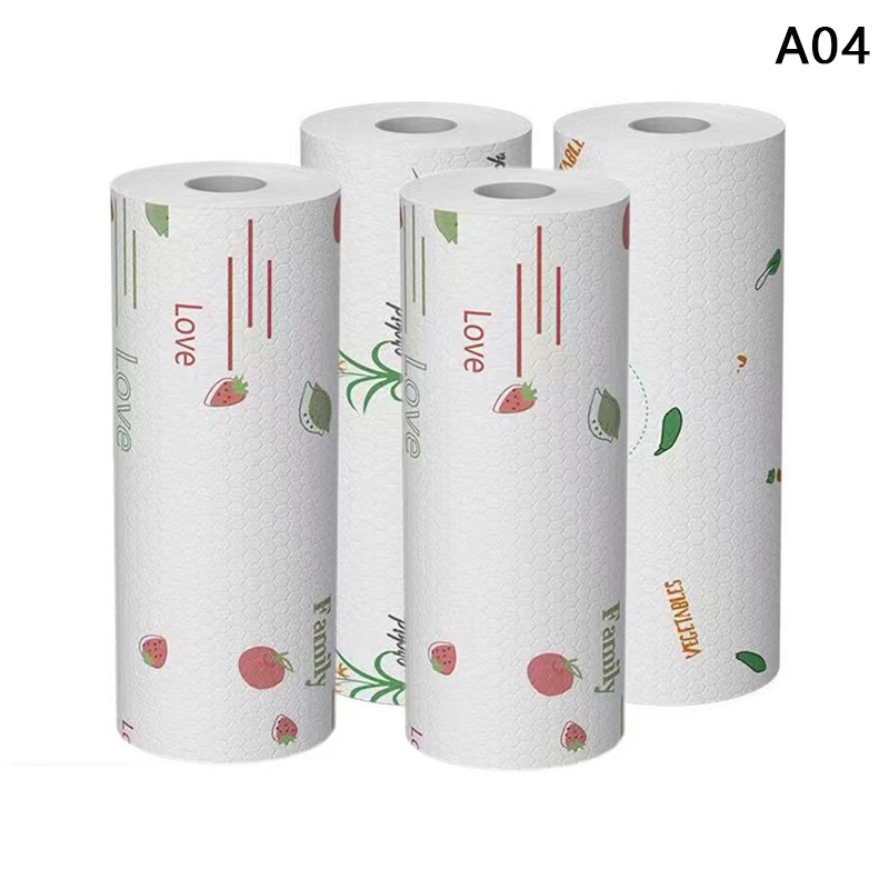 Disposable Kitchen Paper Lazy Cloth Oversized Roll Thickened Non-woven ...