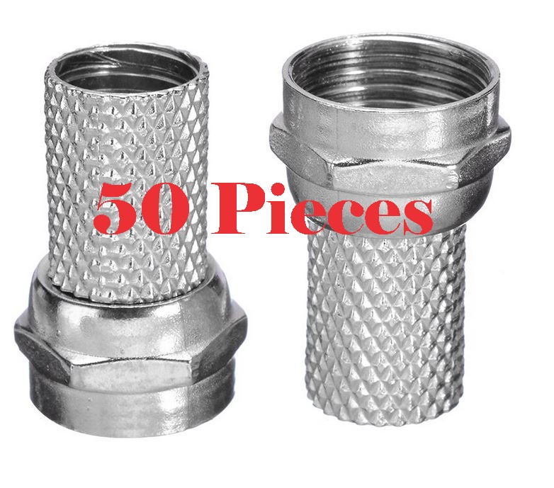 RG6 F Plug Connector Silver Waterproof Satellite | Daraz.lk