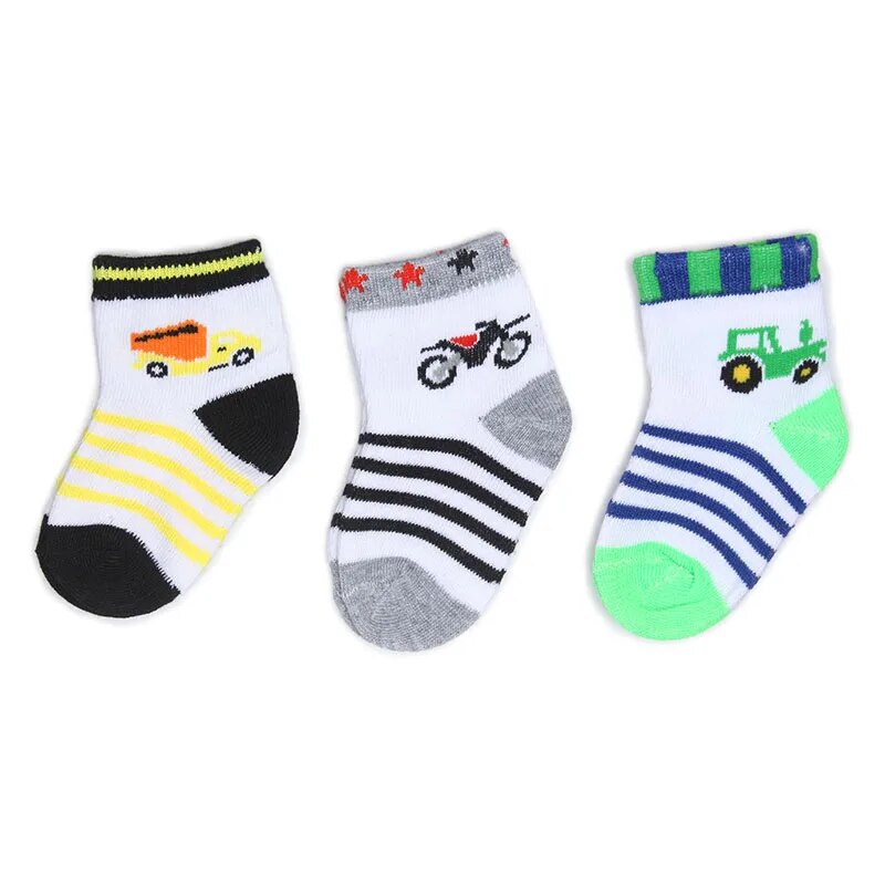 3 Pairs/Set Baby Socks Car Slipper Boys Newborn Accessories For Kids ...