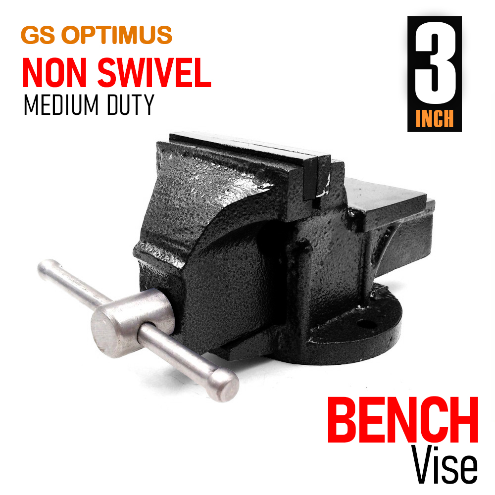 Bench vice 3" inch maximum clamp width medium duty GS OPTIMUS brand ...