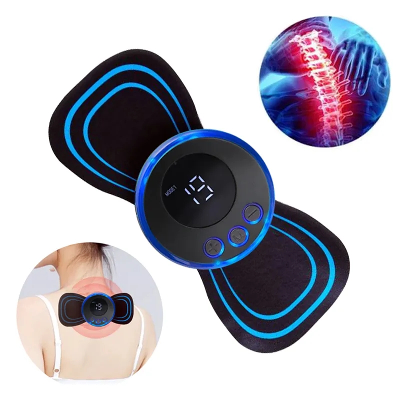 Mini Electric Neck Massager Spine Massage Patch Pain Relief Vibration ...