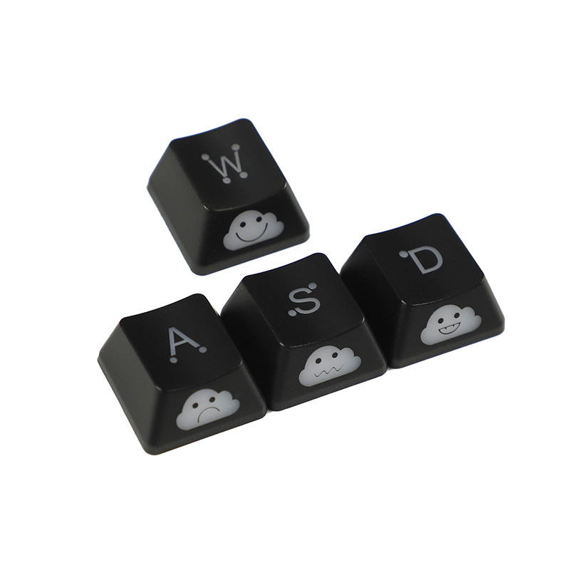 【hot】 Cute Emo Keycap Set WASD Arrow Broadside Lighting Key Cap For ...