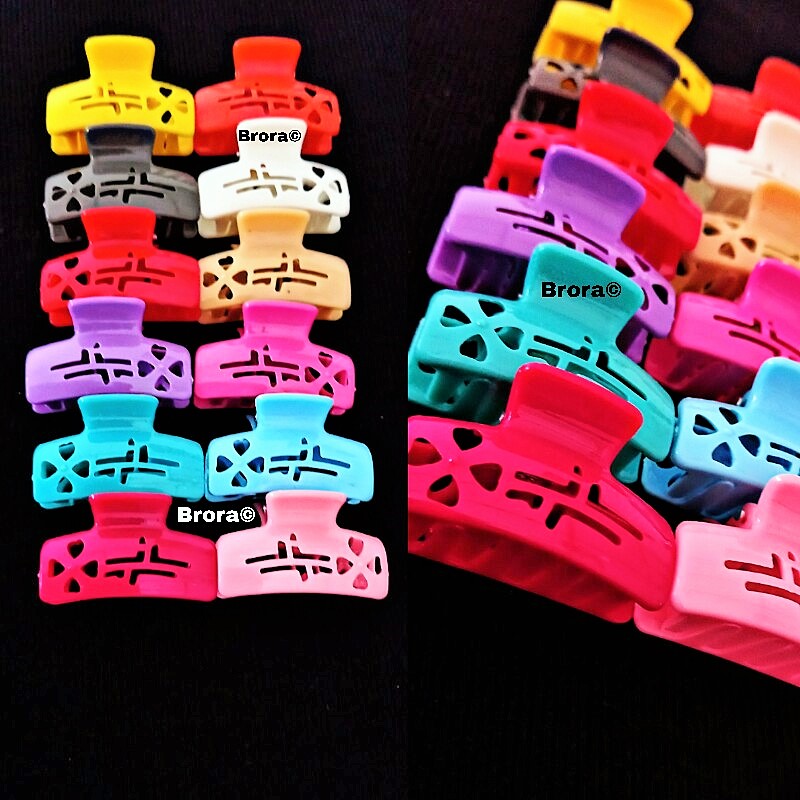 12 Colors Fashion Stylish Hair Grips Hair Claw Clips For Women - 12 Pcs ...
