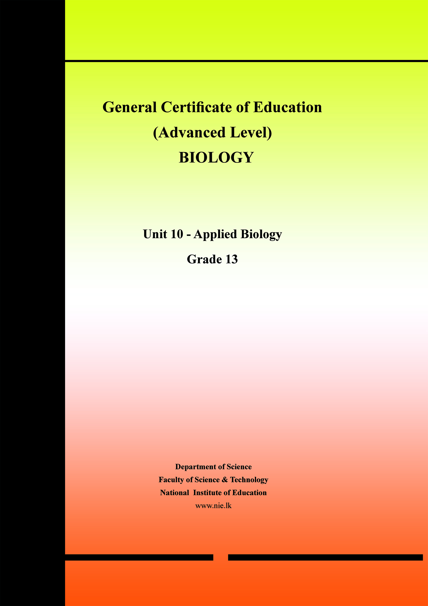Unit 10 - Advanced Level Biology Resource Book - English Medium | Daraz.lk