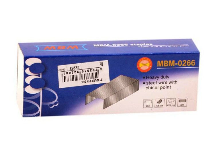 Mbm staple pin - size - 26/6 (6mm leg length, 5000 staples per pack ...