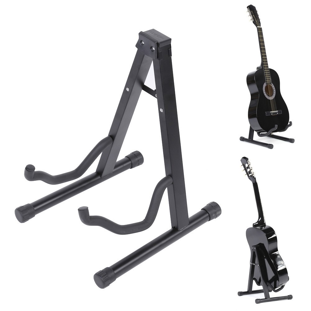 Folding A-Frame Stand for Acoustic and Electric Guitars with Secure ...