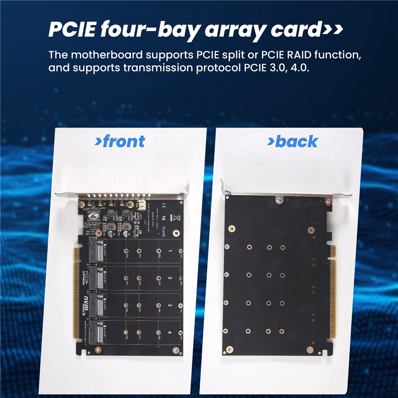 PH44 NVME 4-Disk Array Card PCIE Signal Split Array Card | Daraz.lk