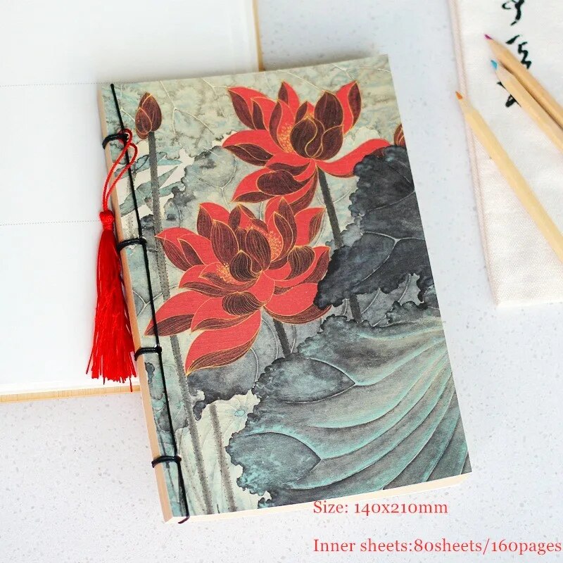 Chinese Retro Personal Diary Notebook Antique Tassels Blank Kraft ...