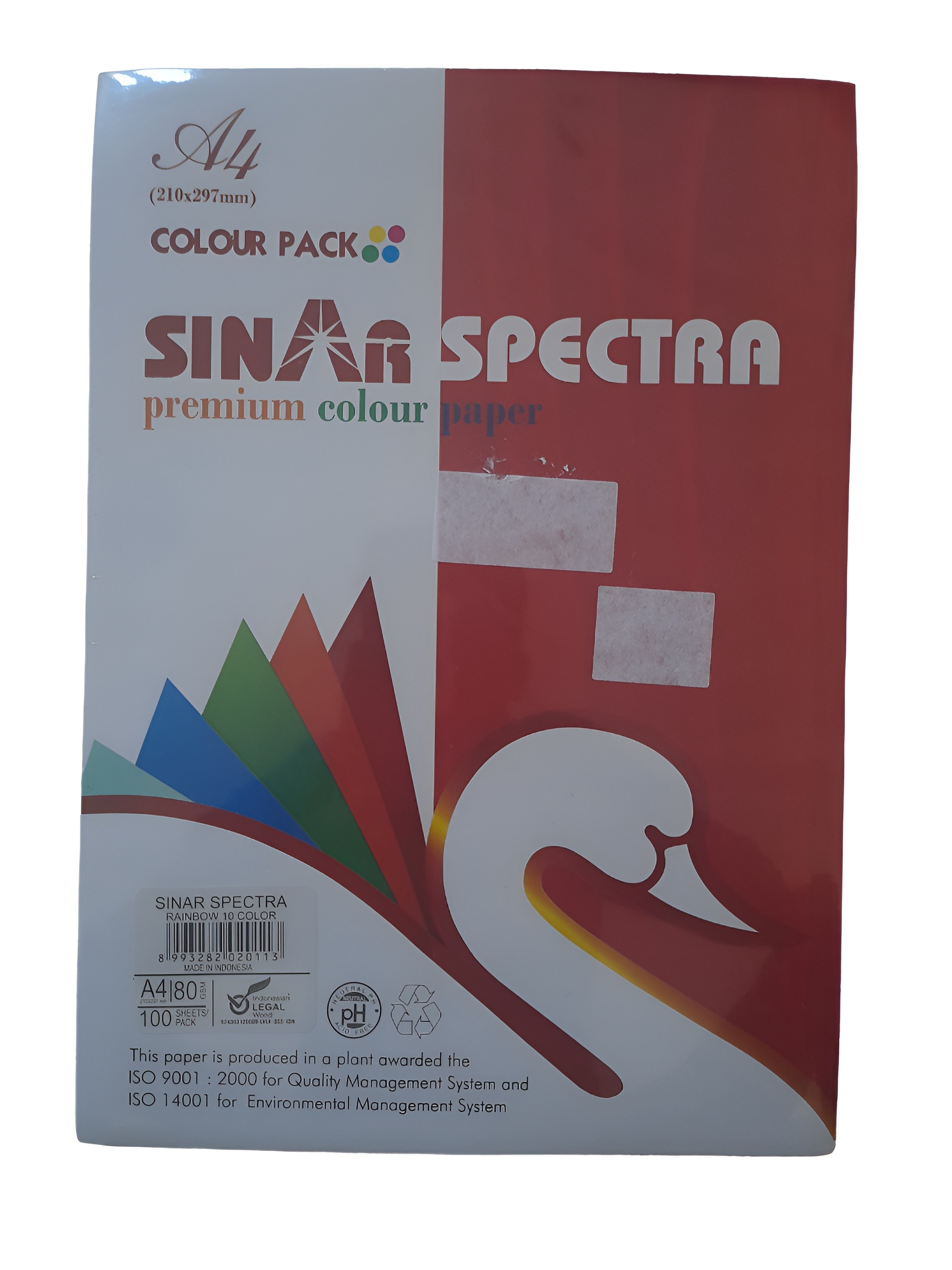 A4 paper Color Sheets 100 Sheets 80 GSM 10 Colors Original Sinar ...