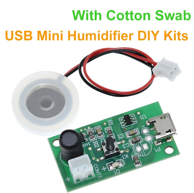 USB Mini Humidifier DIY Kits Mist Maker and Driver Circuit Board Fogger ...