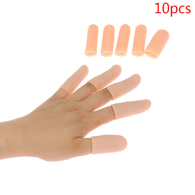 Sissi 10pcs/set Silicone Gel Tube Hand Bandage Finger Protector Pain ...