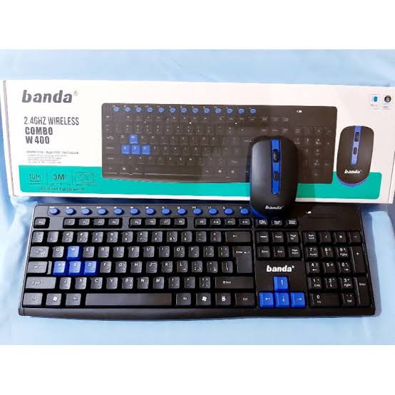 BANDA - W400 - 2.4GHz Multimedia Wireless Keyboard & Mouse Combo | Daraz.lk