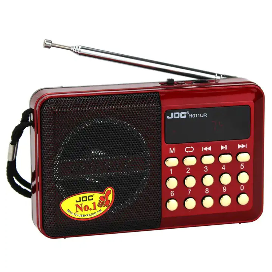 FM Radio JOC Rechargeable FM Radio with USB SD Card Reader TF Portable ...