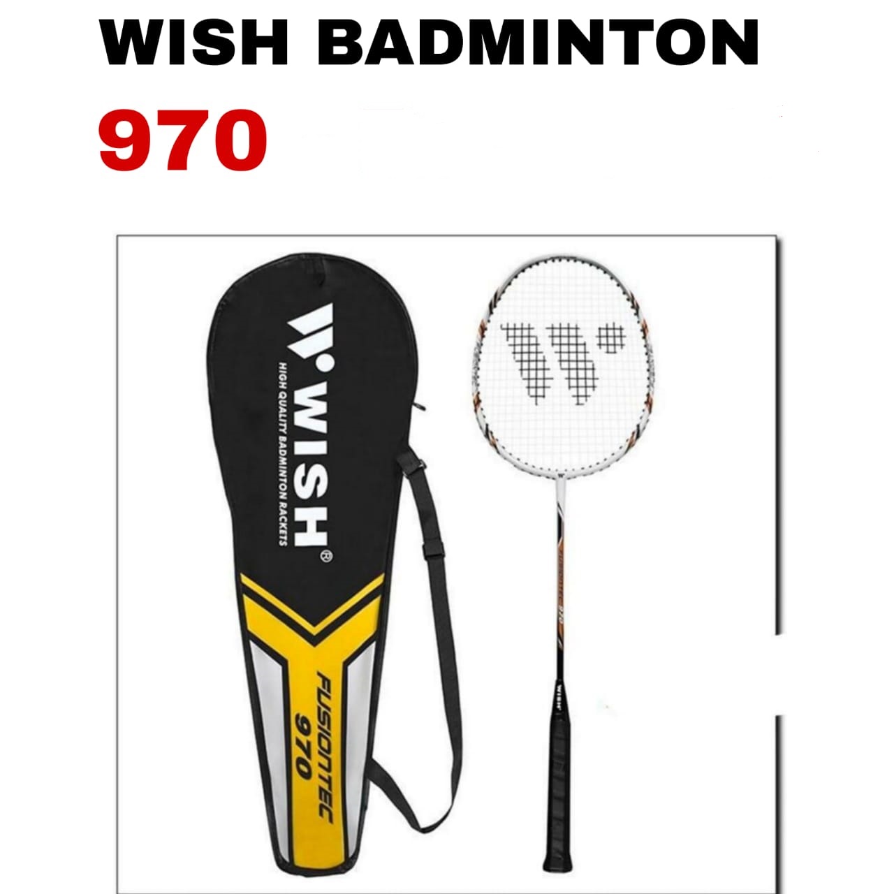 Wish Badminton Racket 970 (Single Piece) / Badminton Racket Wish 970 ...