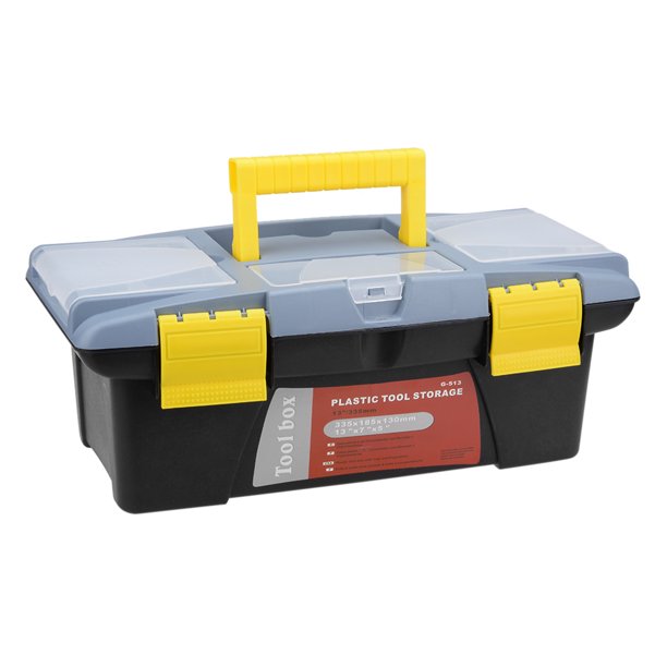 Tool Box Plastic Tool Box with Tray and Organizers Includes Removable ...
