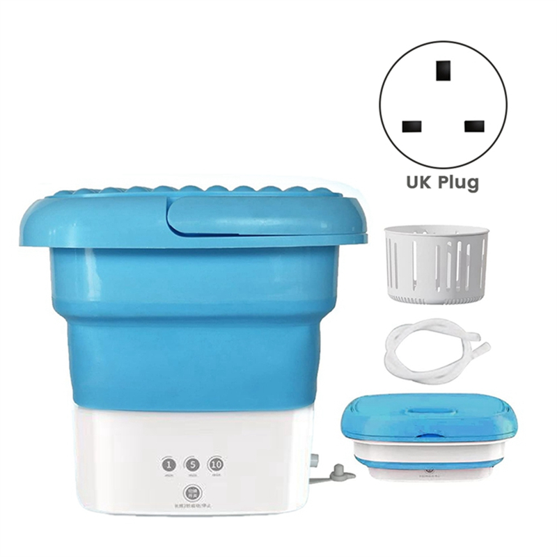 Blue Portable Travel Washing Machine, Mini Folding Washing Machine ...