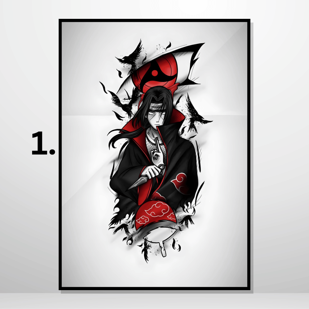 A3/A4 Size framed wall posters Naruto Anime Akatsuki Wall decorations ...