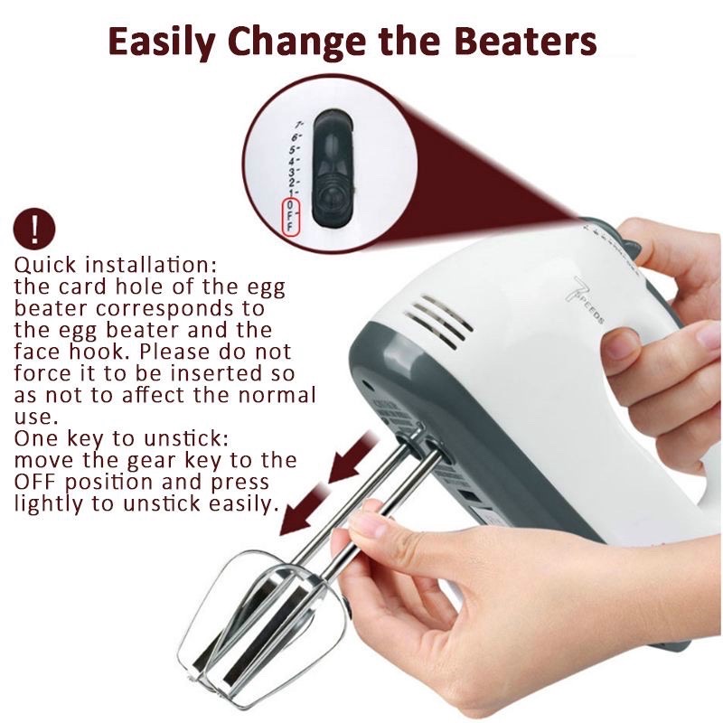 7 Speed Hand Beater, Hand Mixer 180W | Daraz.lk