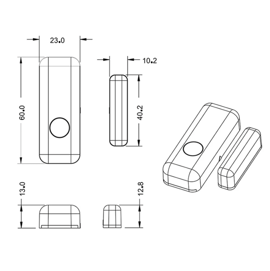 Pgst Door Sensor 433Mhz - D10- Alarm Products | Daraz.lk