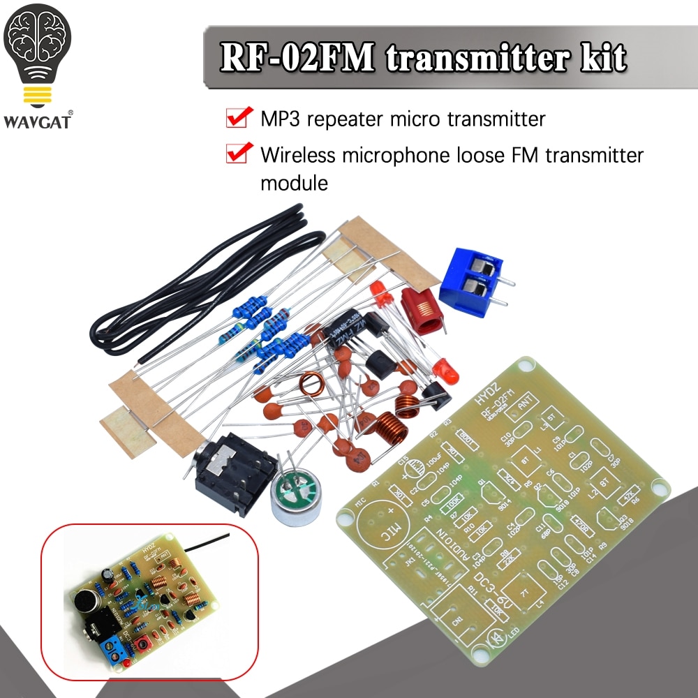 88-108MHz FM Transmitter Module Electronic DIY Kits Frequency Wireless ...