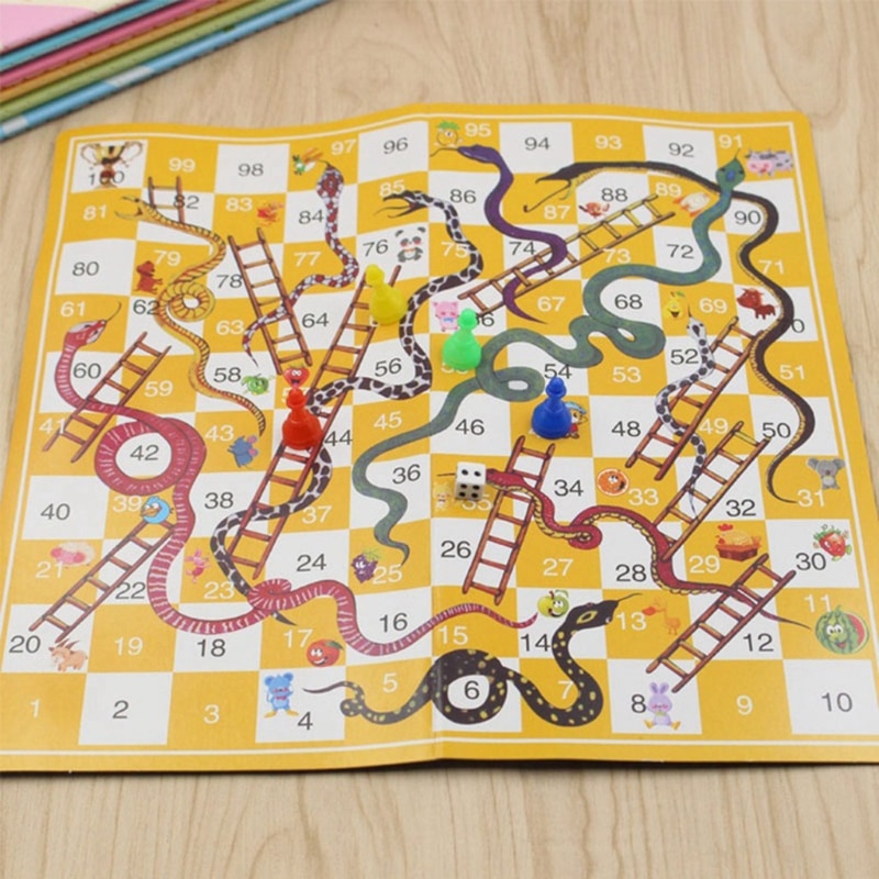 【DIV MALL】Board Game Snake Ladder Chess Family Party Games Snakes ...