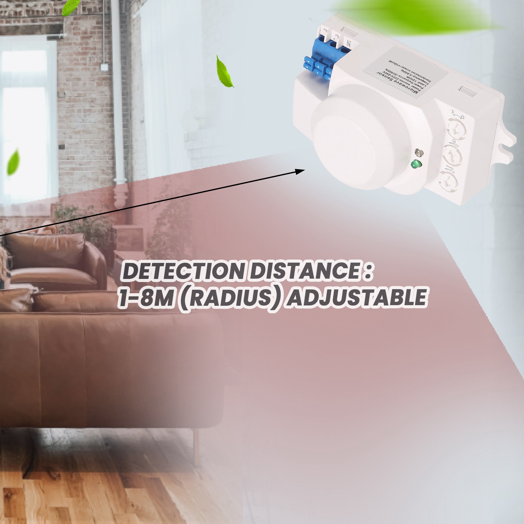 5.8GHz HF System LED Microwave 360 Degree Motion Sensor Light | Daraz.lk