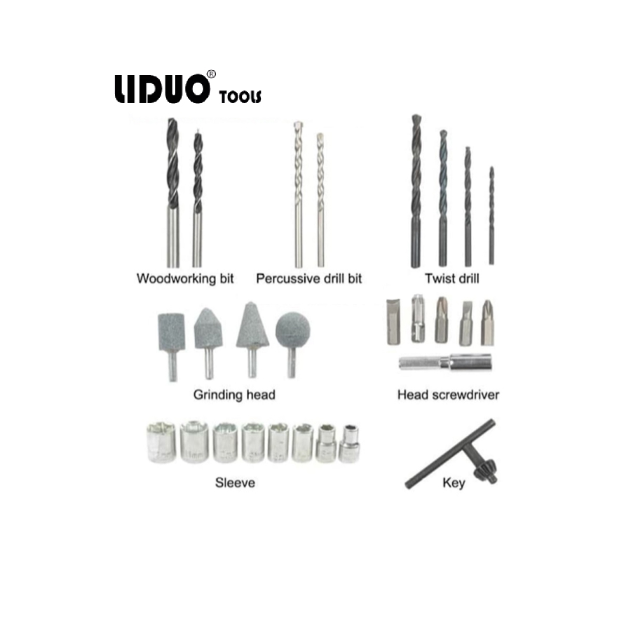 High Power 750w Drill Machine with Drill bit sets Dual side rotate with ...