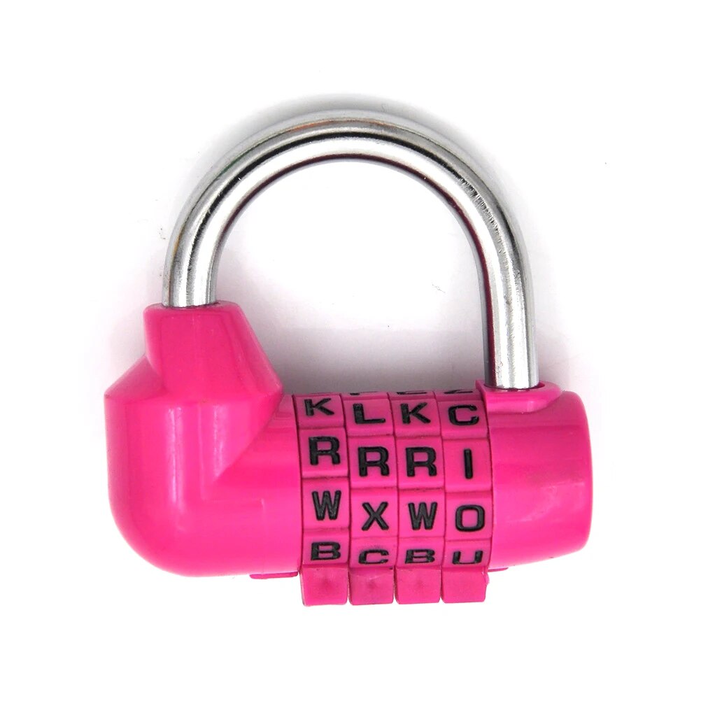4 Dial Digit Letter Combination Travel Security Code Lock Diary ...