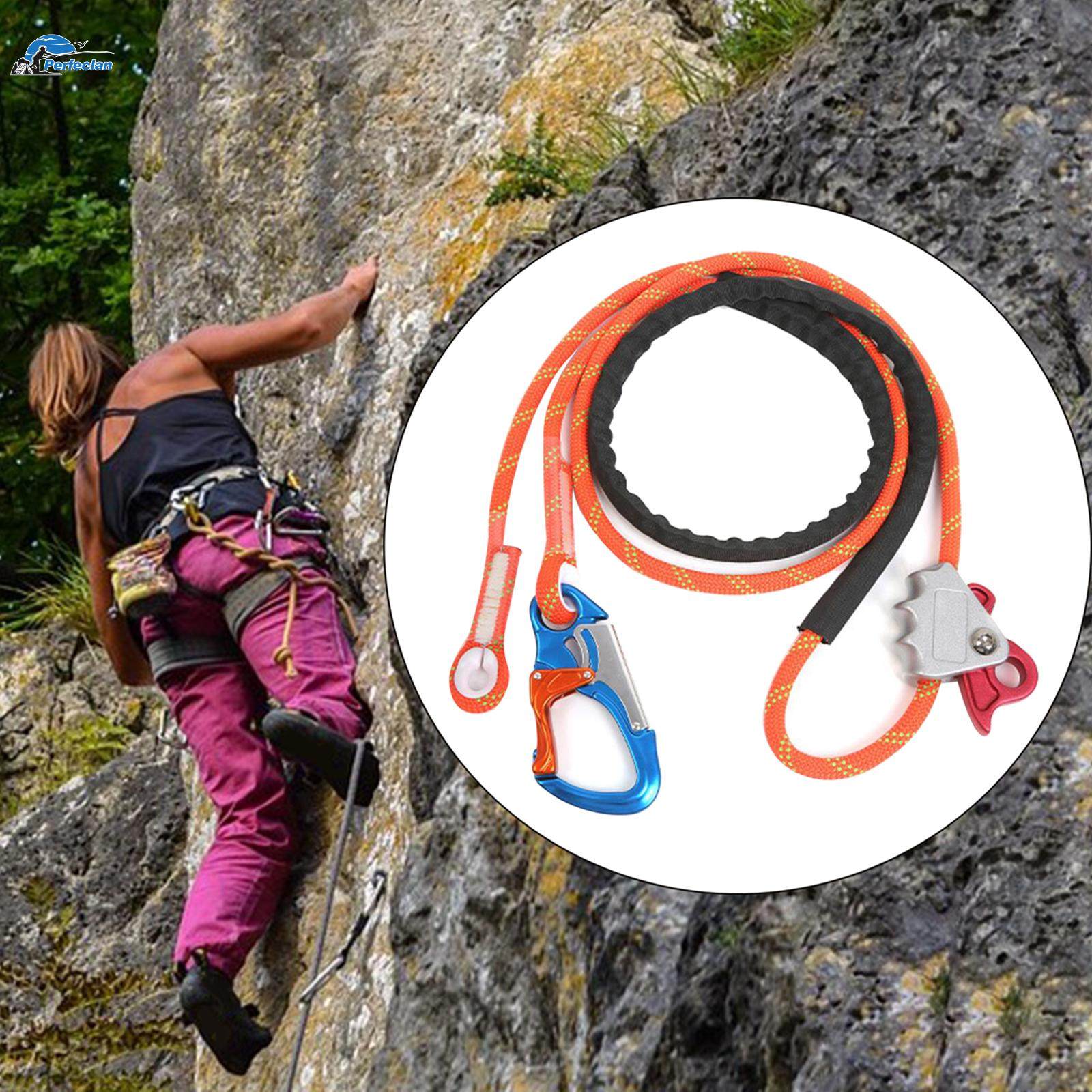 Safety Climbing Adjustable Positioning Lanyard Rope Cut Resistant Fall ...