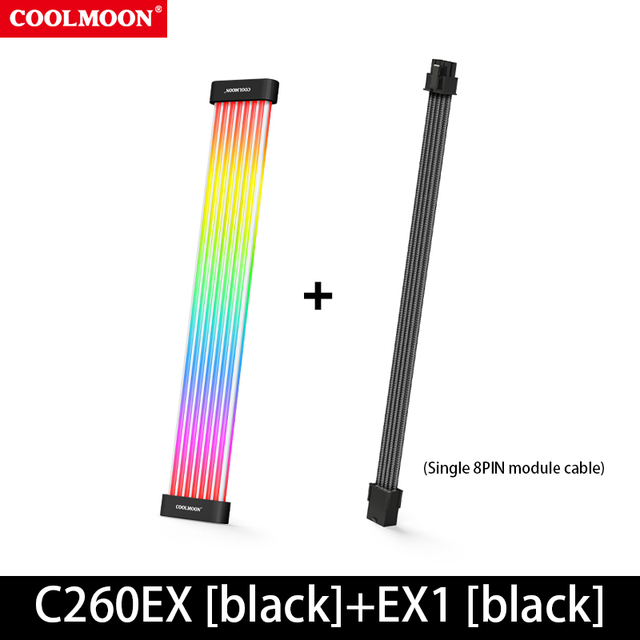 Coolmoon Aosor Argb 8pin/24pin Motheboard Power Extension Cord Wire Pc ...