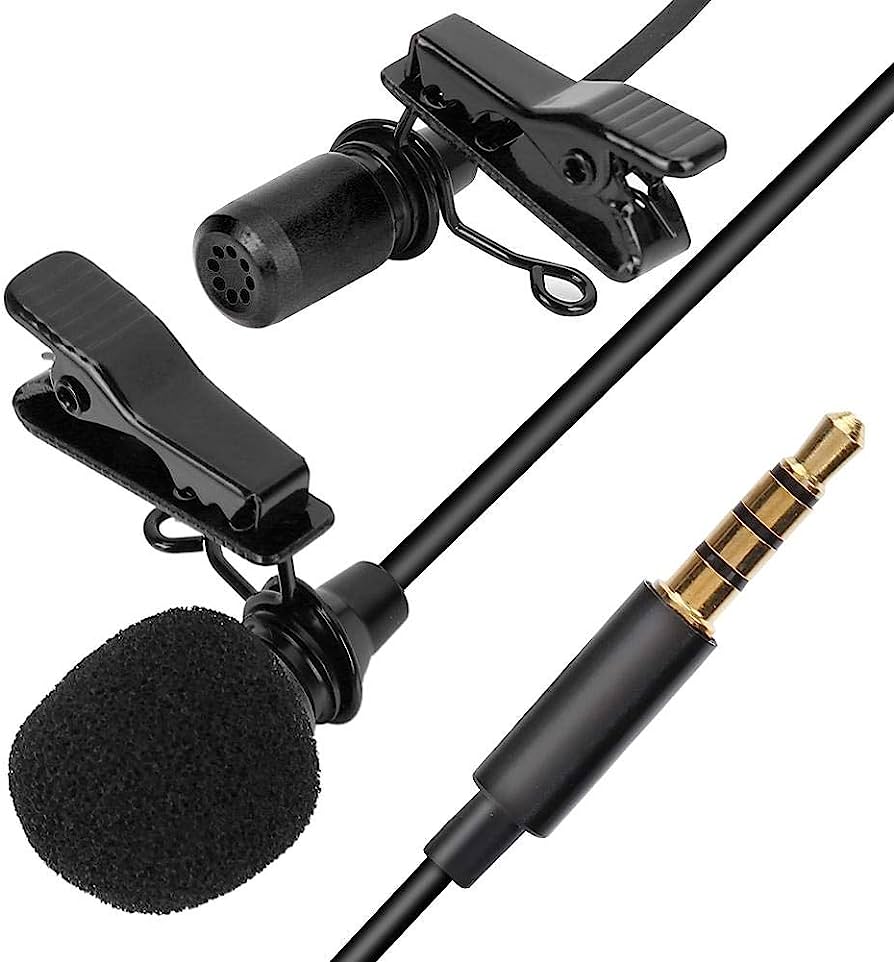 Buy Lavalier Collar Microphone Set Portable 3.5mm Condenser Mic
