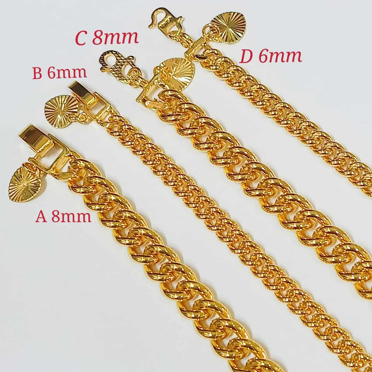 Bracelet Rantai Tangan Emas Korea 24k GOLD PLATED | Daraz.lk