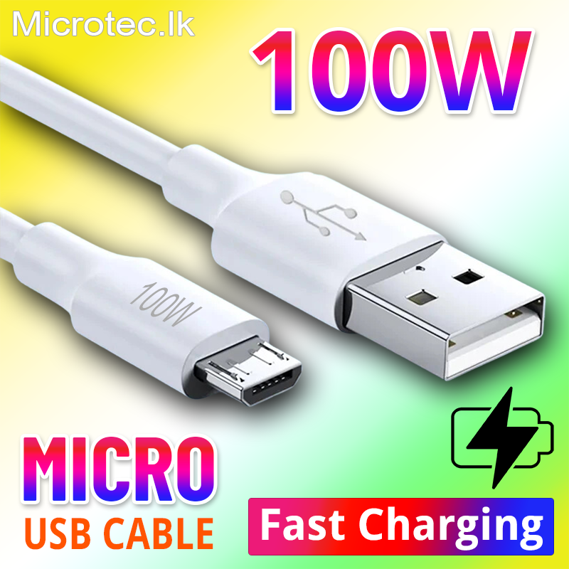 Micro USB Cable 100W Fast Charging Wire Fast Data Cable Mobile Phone ...