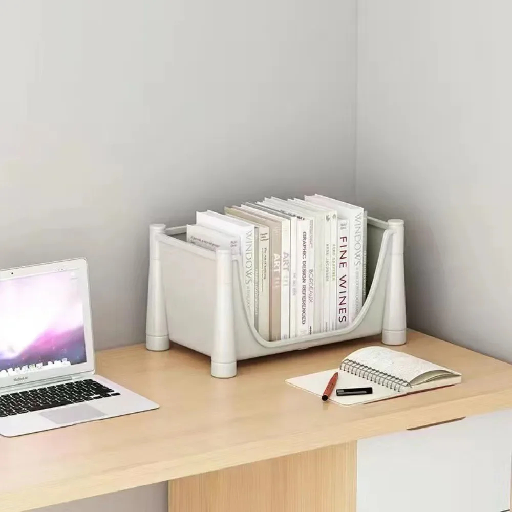 Trolley Bookshelf Portable Multi-Layer Storage Rack Office Desk File ...