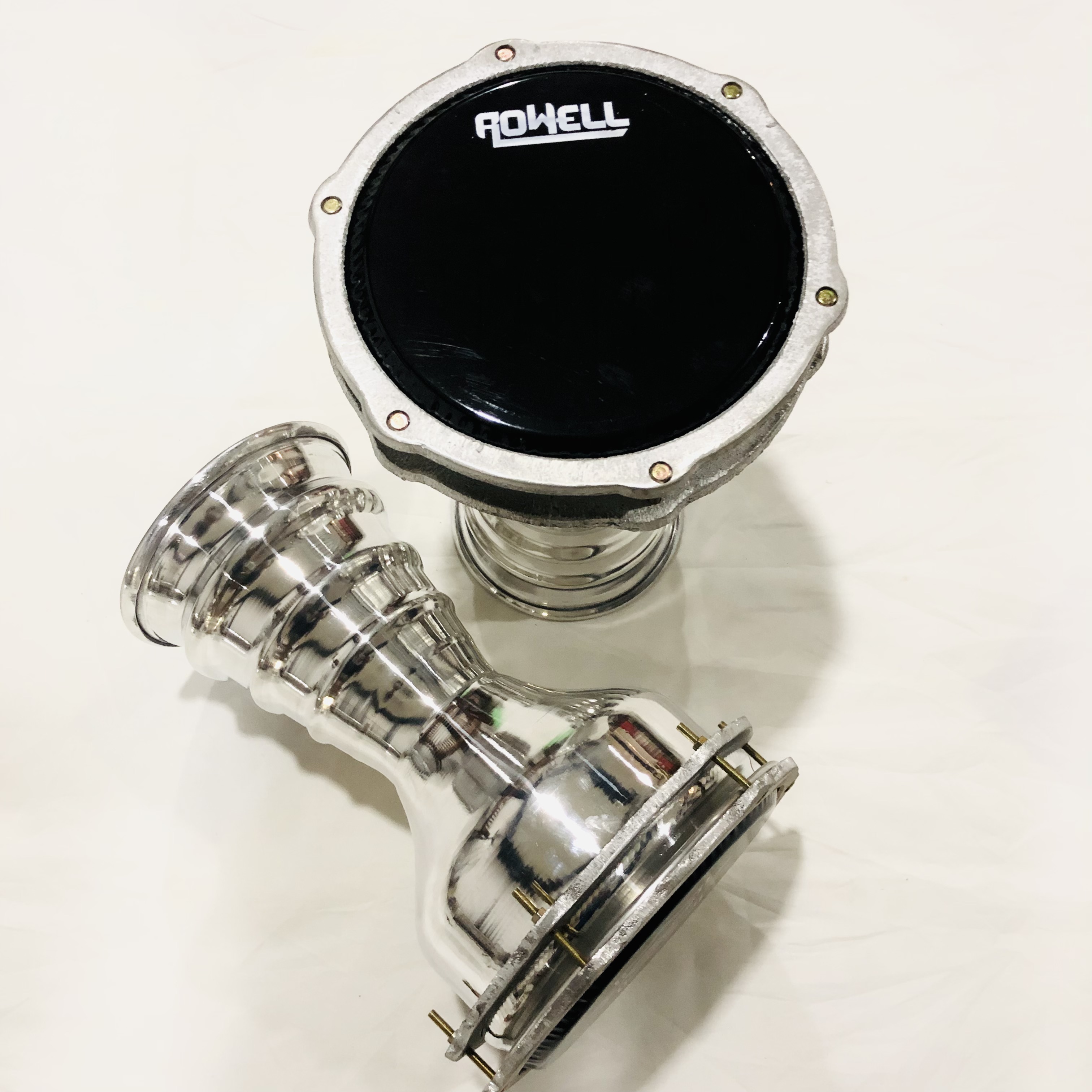 8'' 9'' Rowell Aluminium Darbuka with Carrying Bag - Tunable All ...
