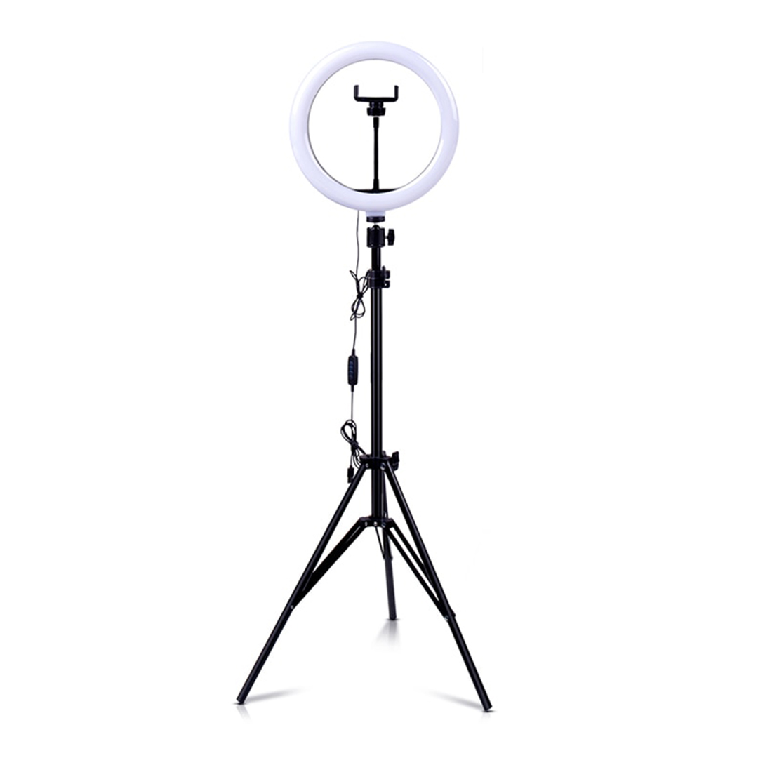 [Full Set] Ring Light with stainless steel Stand Tripod and phone holder Adjustable durable ...