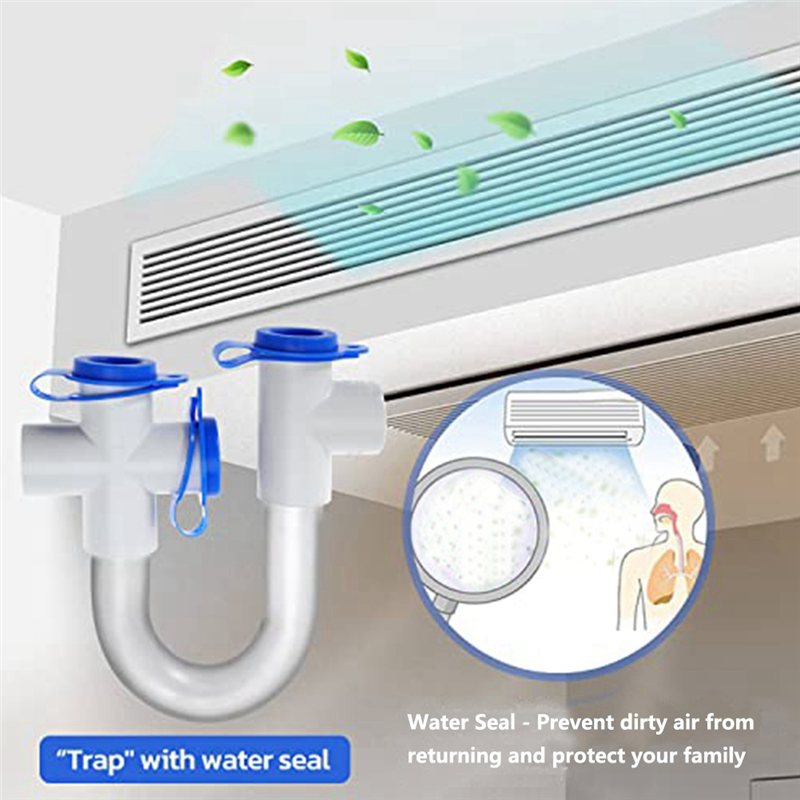 3Pack 3/4In Standard Condensate Trap with 16In Cleaning Brush PVC ...