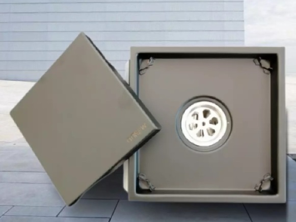 Mcpoloo Tile Insert Gully Cover 6'' x 6'' Black Luxury Heavy Floor ...