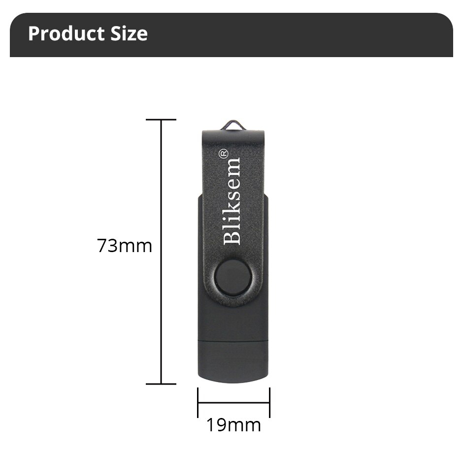 Bliksem OTG Flash Drive 64GB High Speed USB2.0 for PC Mobile Phone USB ...