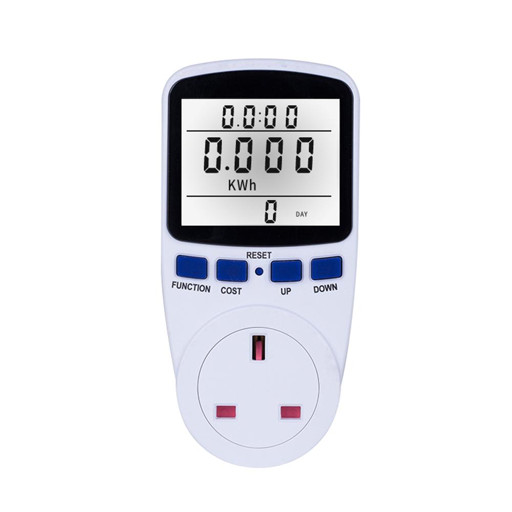 LCD Display Electricity Usage Power Meter Socket Energy Watt Volt Amps ...