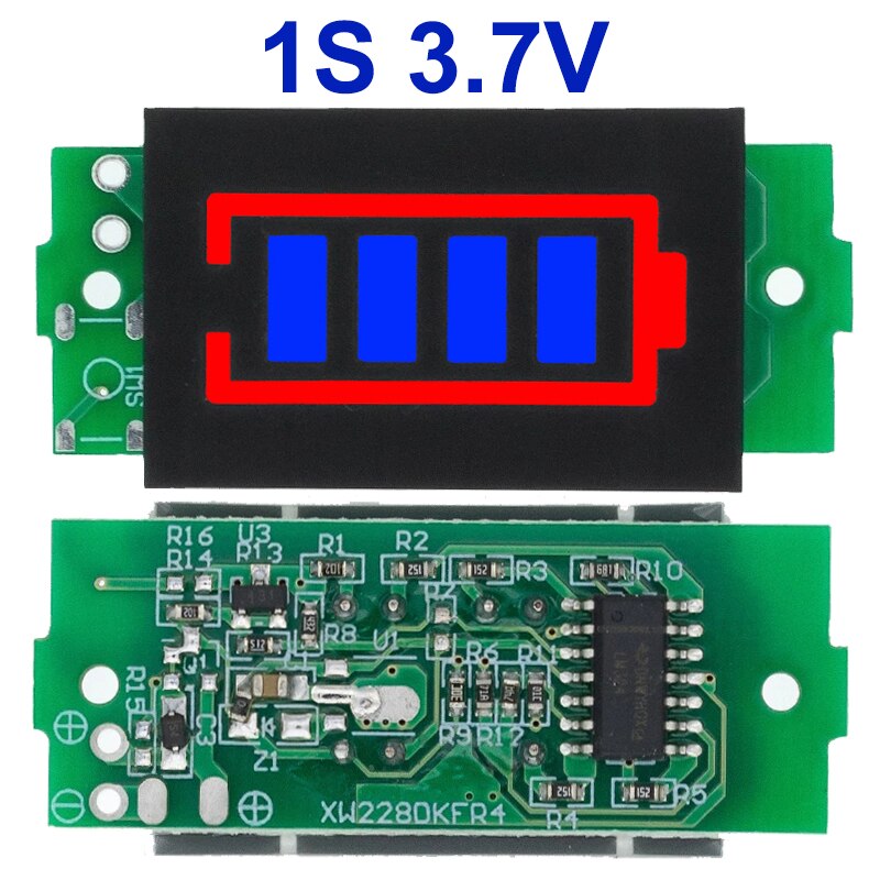 1-8S 1S/2S/3S/4S Single 3.7V Lithium Battery Capacity Indicator Module ...