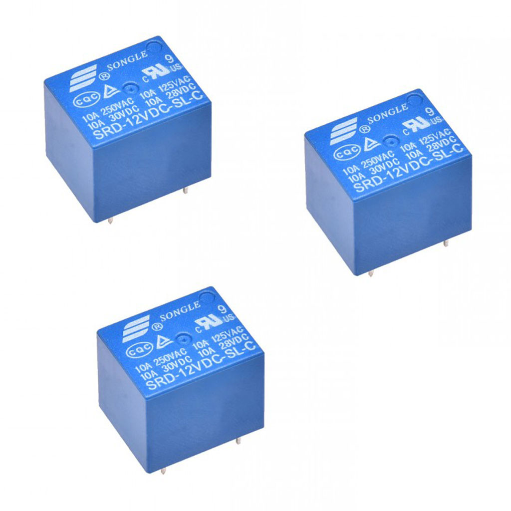 [3PCS] Mini Power Relay 12V 10A SPDT 5 Pin PCB SRD-12VDC-SL-C | Daraz.lk