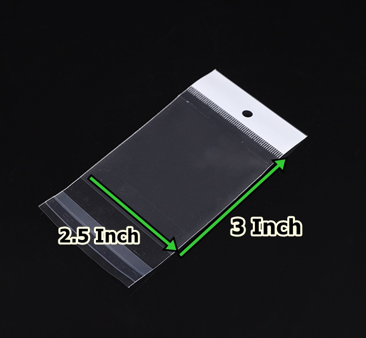 100 Pieces Transparent Plastic Self Adhesive Bag 2.5*3 Inch with ...