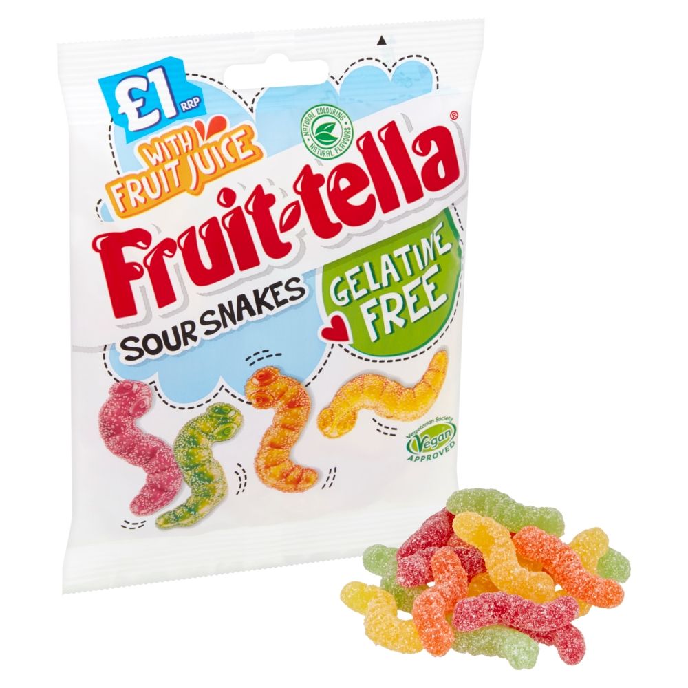 Fruitella Sour Snakes Gelatin Free (100g) | Daraz.lk