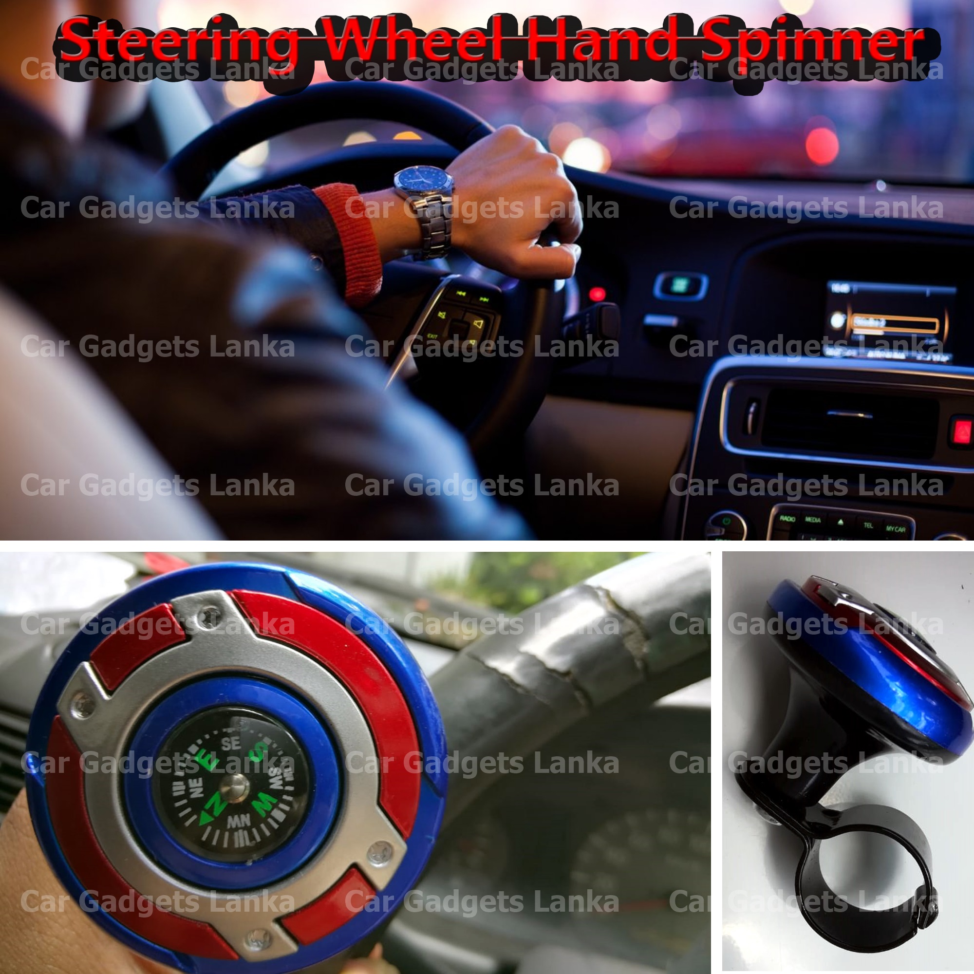 Compass Type Steering Wheel Control Hand Spinner | Daraz.lk