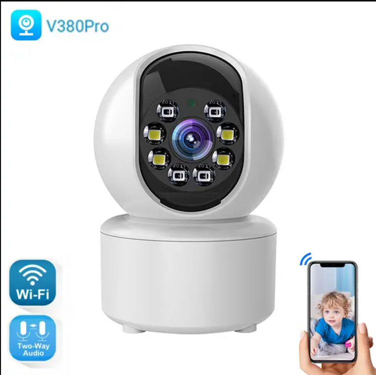 V380 Pro 4Mp WiFi HD Wireless Camera 360 view with HD Infrared Night ...
