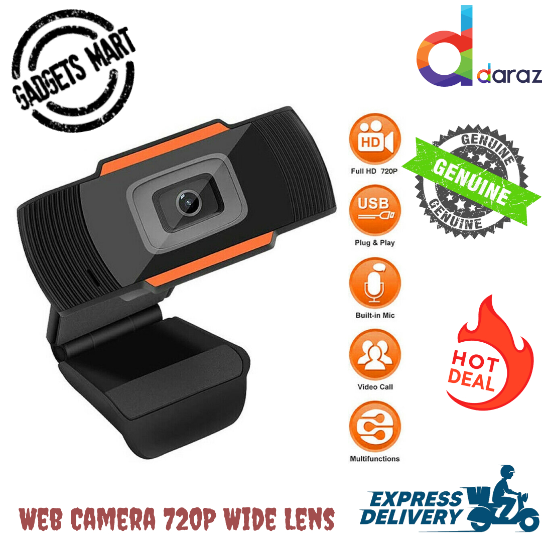 Web Camera 720P Wide Lens With Clear Video Images For Zoom & Net ...